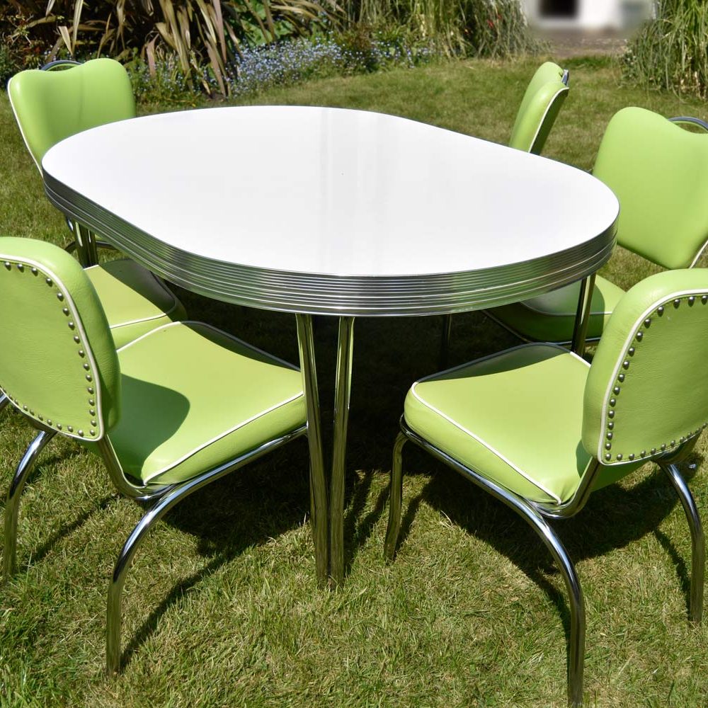 Acme 1950s Retro Style Chrome Dinette Set - 20th Century Classics