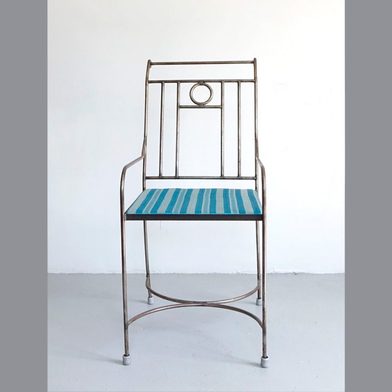 Set Of Bespoke Handmade Wrought Iron Dining Chairs - 20th Century Classics